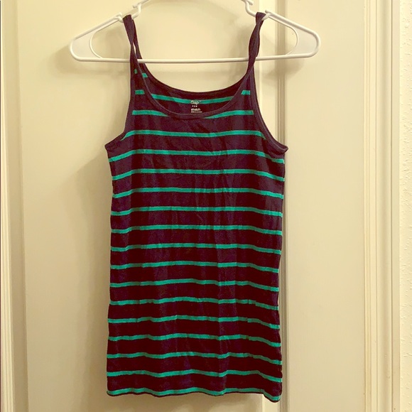 GAP | Tops | Blue And Green Striped Tank | Poshmark